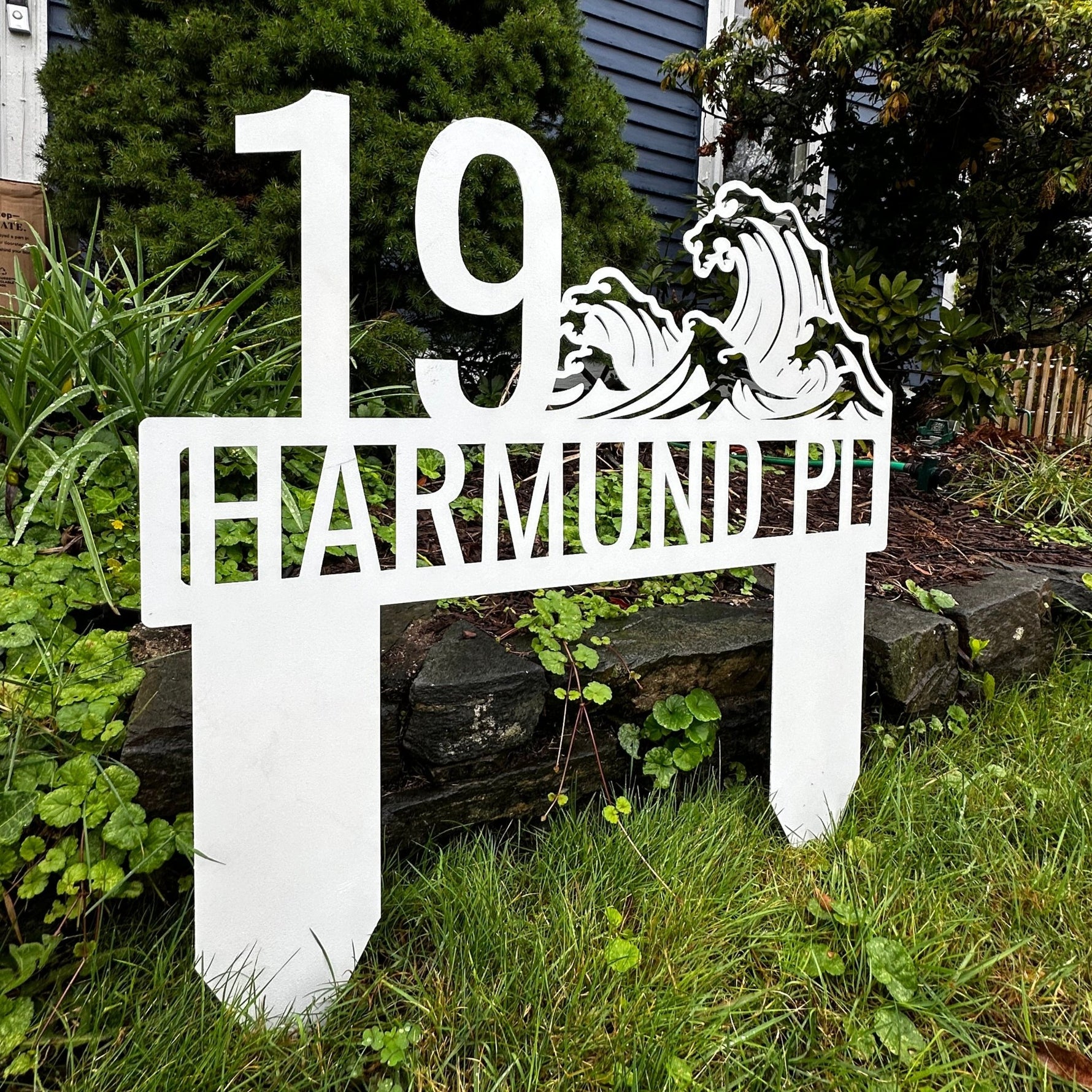 Relaxing at the Beach Yard Address Sign with Ground Stakes – Out of ...